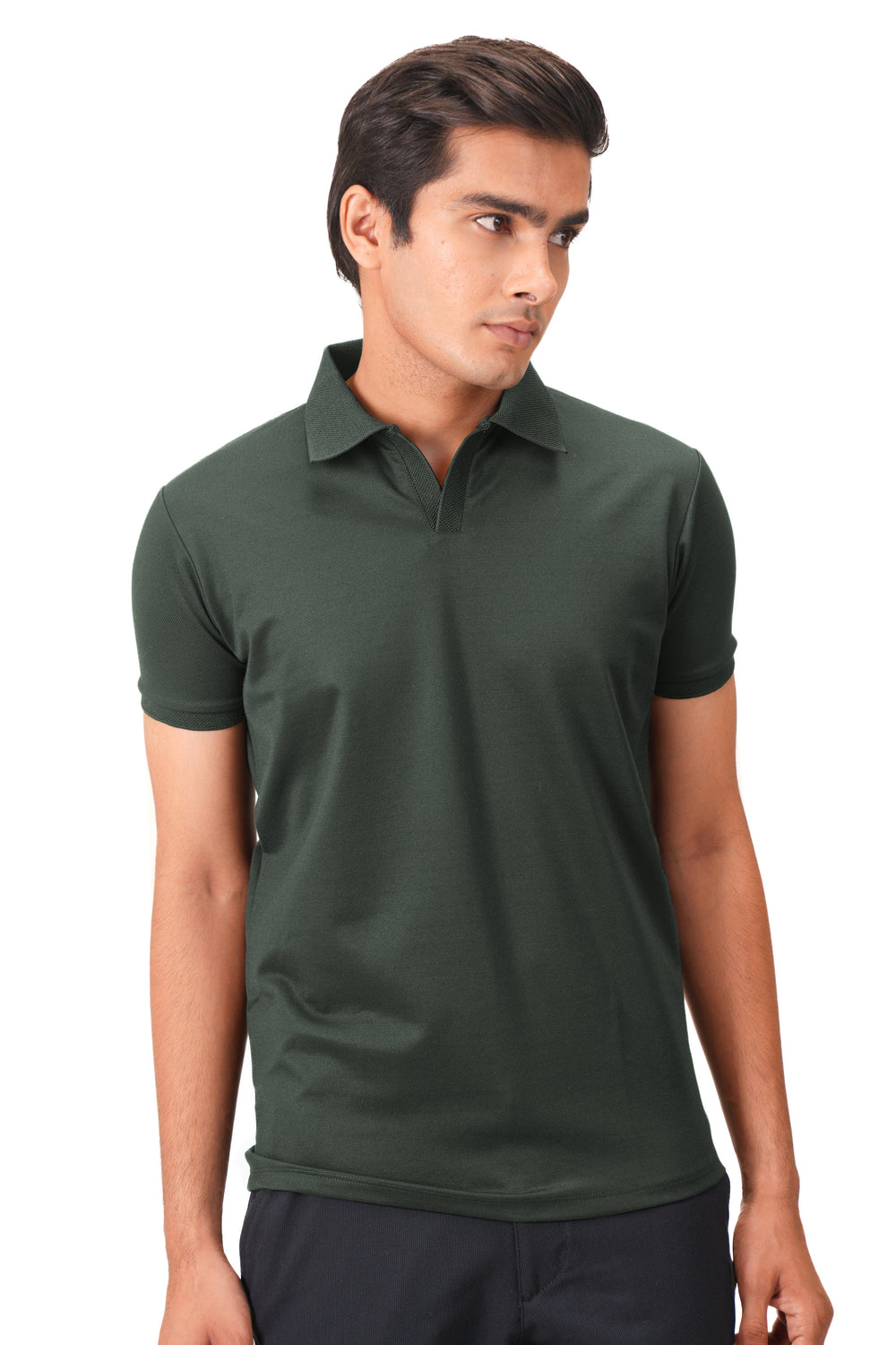 Wing Polo | Heavy Dobby Johnny collar Polo | No button polo