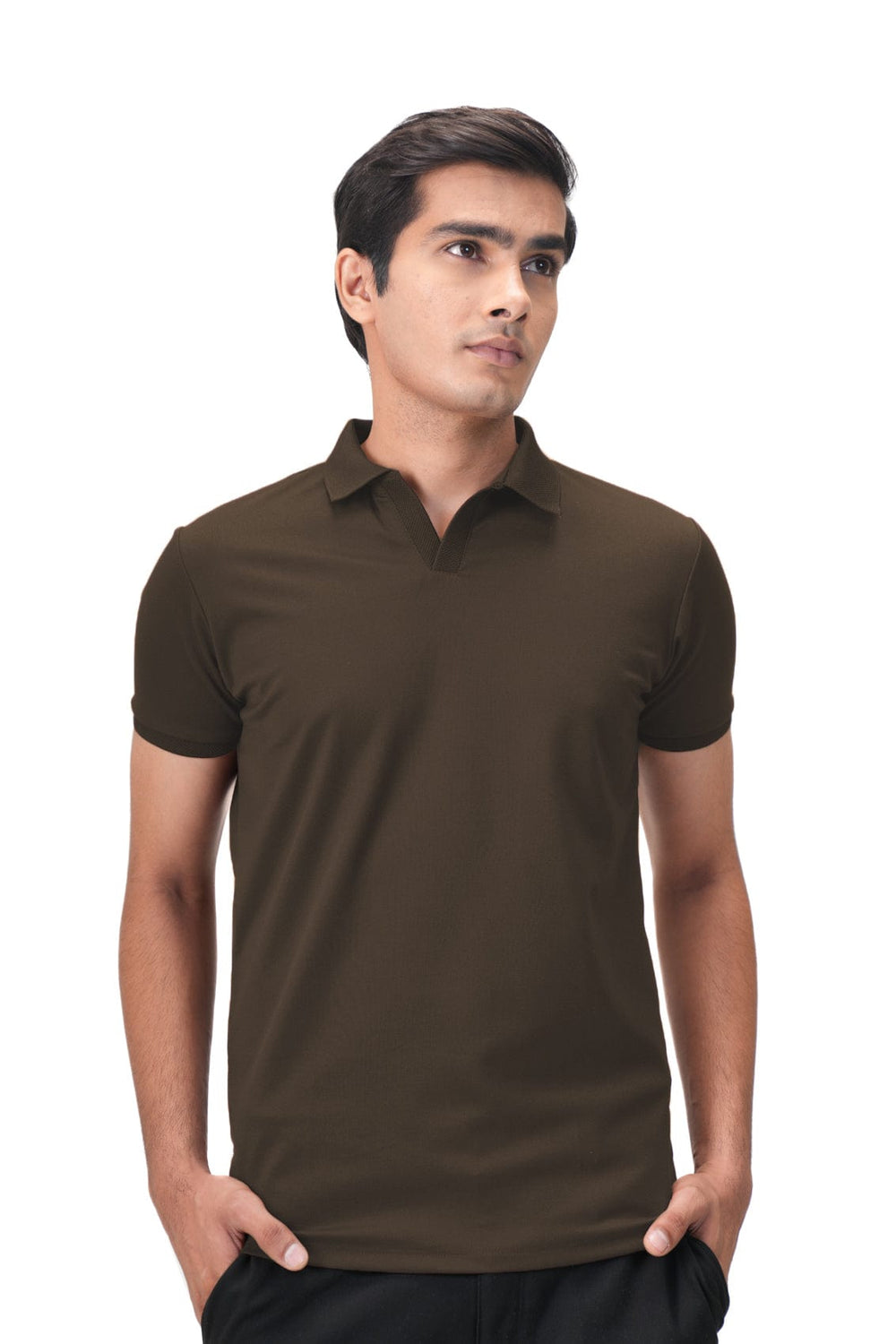Wing Polo | Heavy Dobby Johnny collar Polo | No button polo