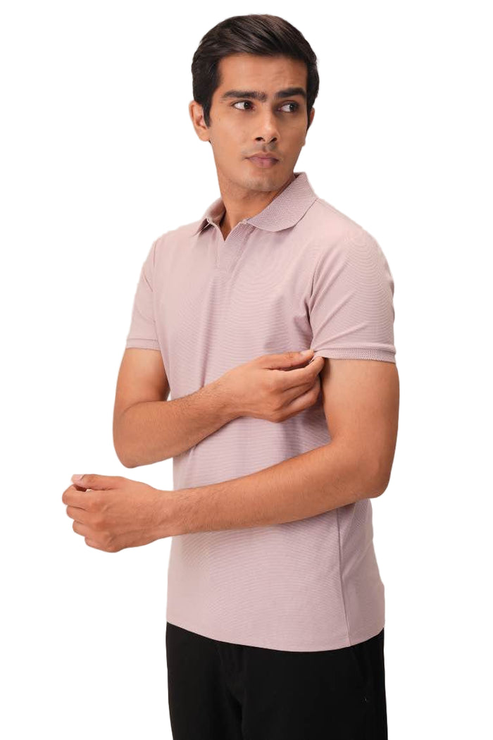 Wing Polo | Heavy Dobby Johnny collar Polo | No button polo